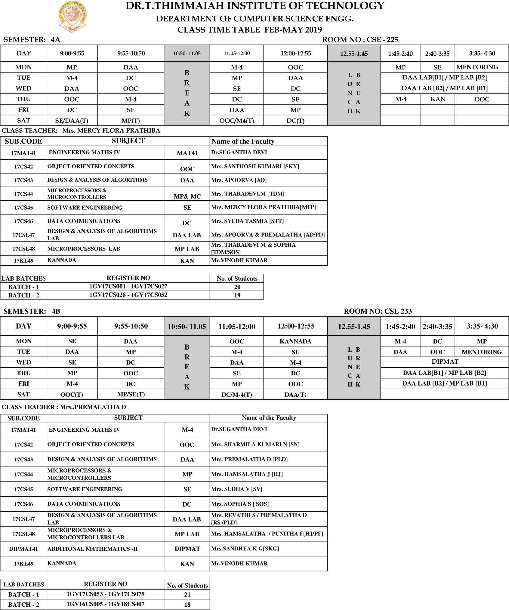 Departments | DrTTIT - Dr. T. Thimmaiah Institute Of Technology